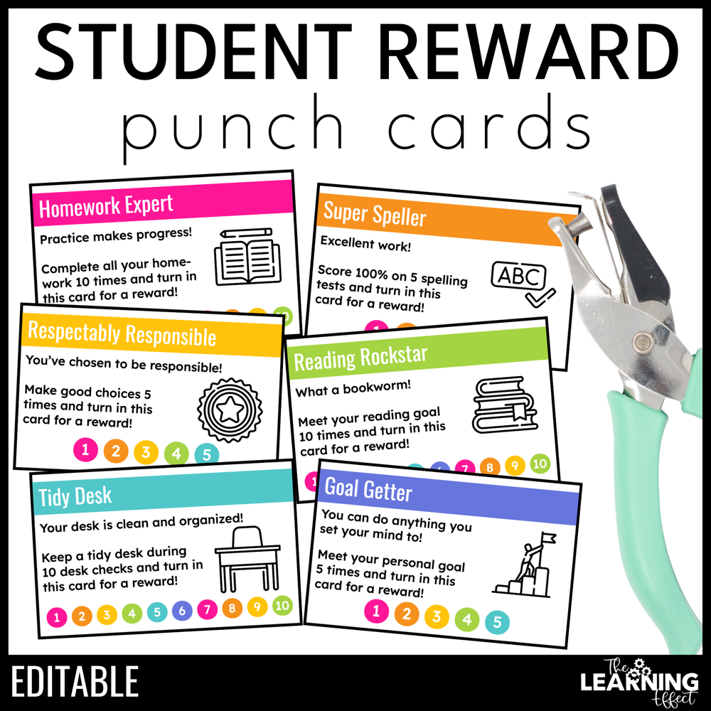 VistaPrint Reward Punch Cards