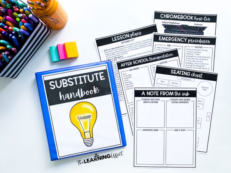 Put Together a Substitute Binder and Save Yourself Time Later