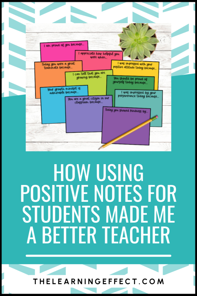 Using Positive Notes for Students in the Classroom
