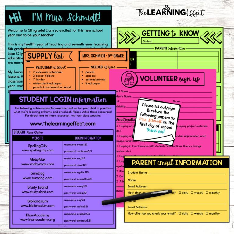 Essential Back to School Forms