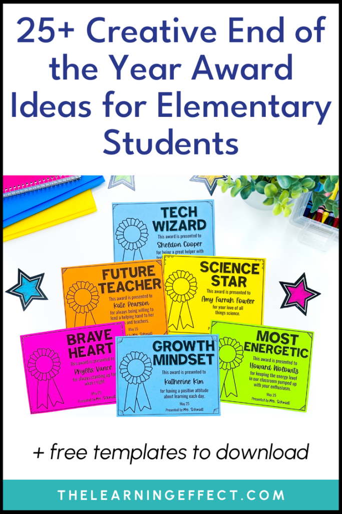 25+ Creative End of the Year Award Ideas for Elementary Students