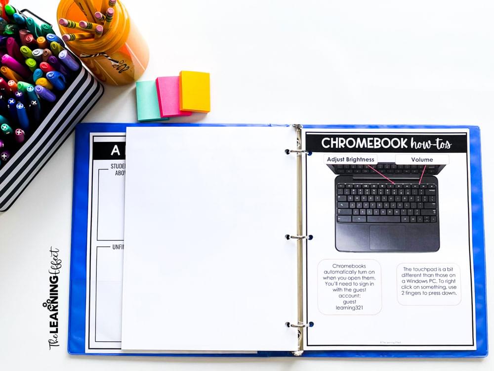 Put Together a Substitute Binder and Save Yourself Time Later