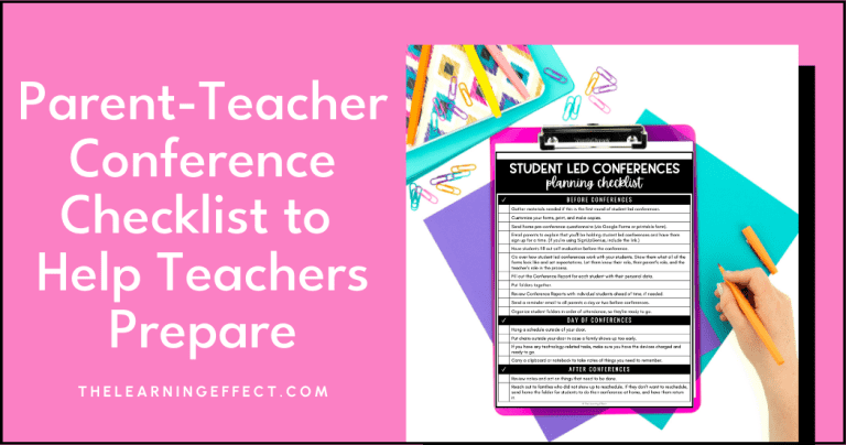 Parent-Teacher Conference Checklist to Help Teachers Prepare